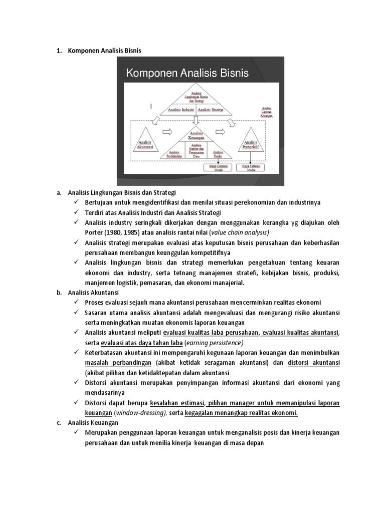 Komponen Analisis Bisnis | PDF