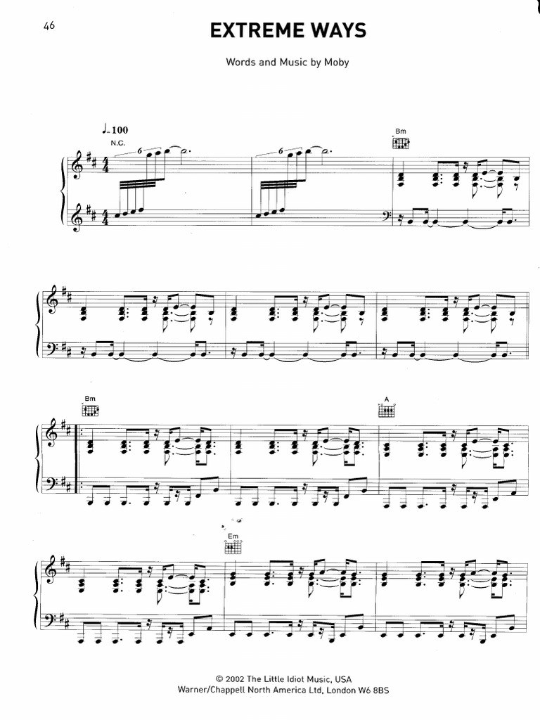 Extreme Ways Moby PDF | PDF