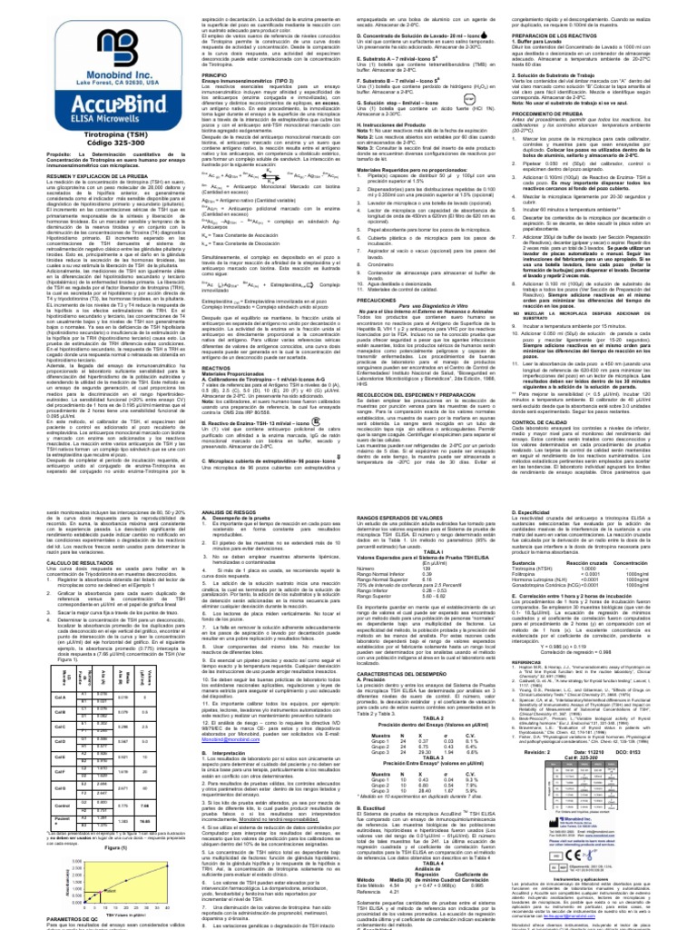 TSH Elisa | PDF | Hormona estimulante de la tiroides | Sistema endocrino