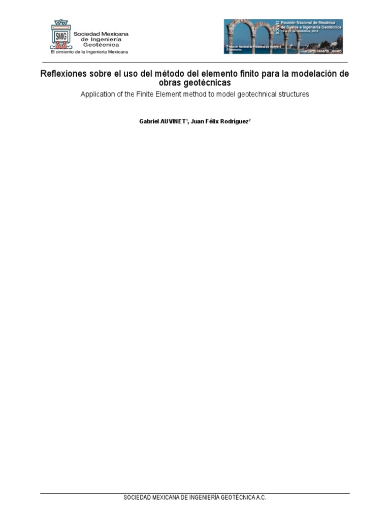 Uso MEF en Geotecnia | PDF | Elasticidad (Física) | Método de elementos ...
