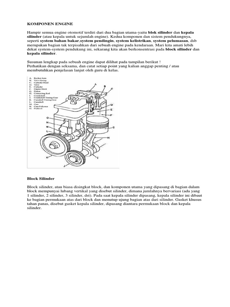 Komponen Engine | PDF