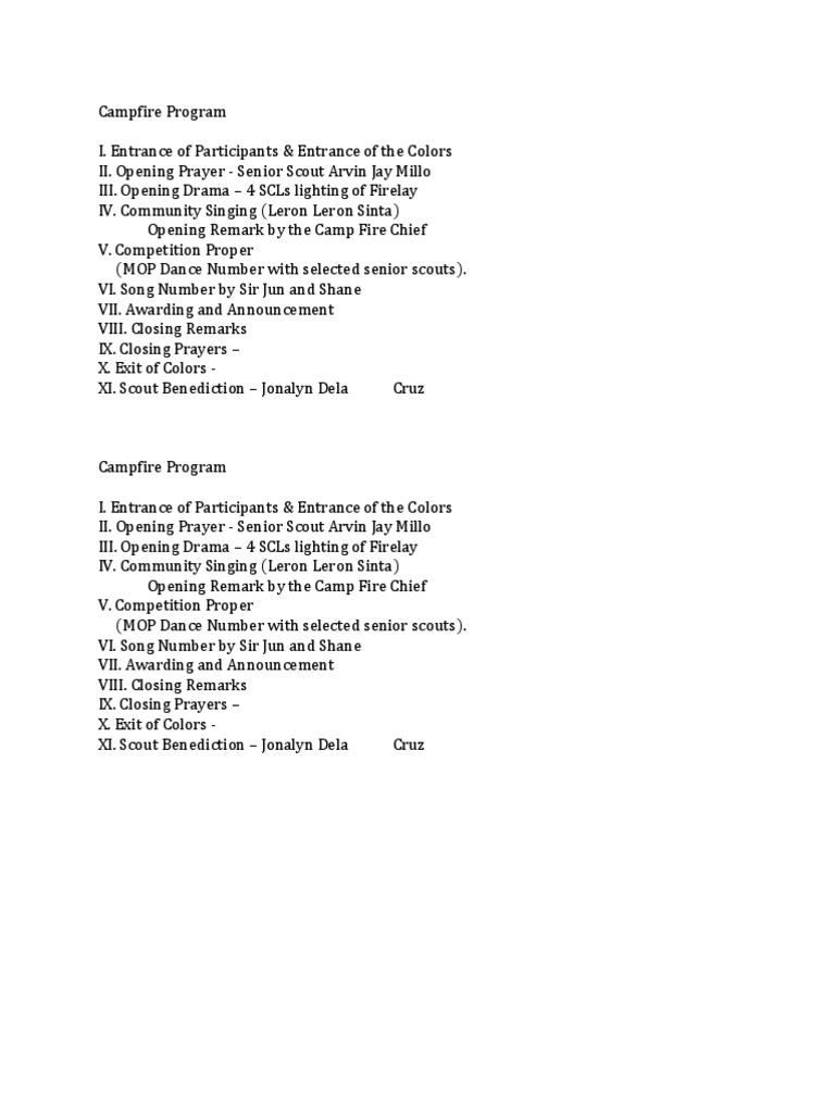 Campfire Program | PDF | Art