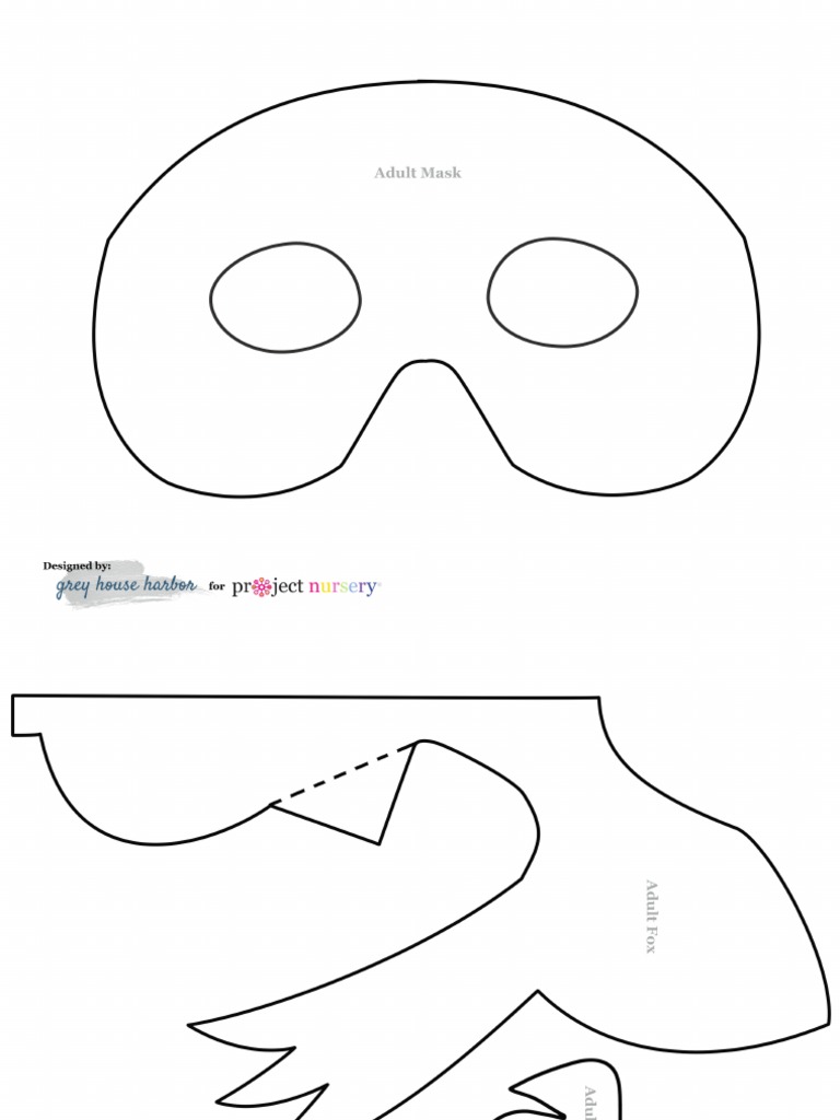 Adult Fox Mask Template | PDF