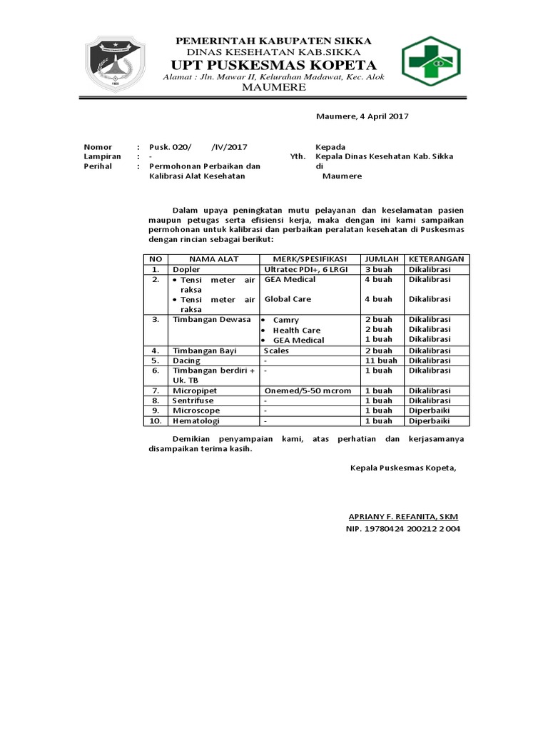 Surat Kalibrasi Alat | PDF
