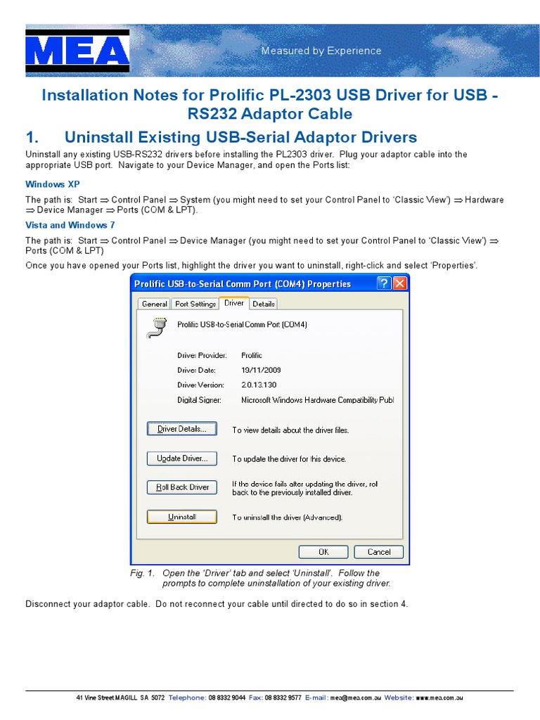 PL-2303 USB Driver Installation Guide | PDF | Device Driver | Installation (Computer Programs)