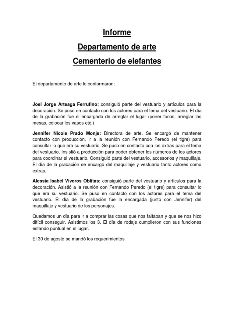 Informe Arte | PDF | Ocio