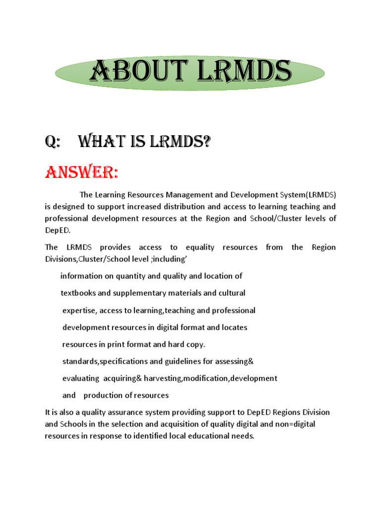 About Lrmds | PDF | Information Science | Digital Technology