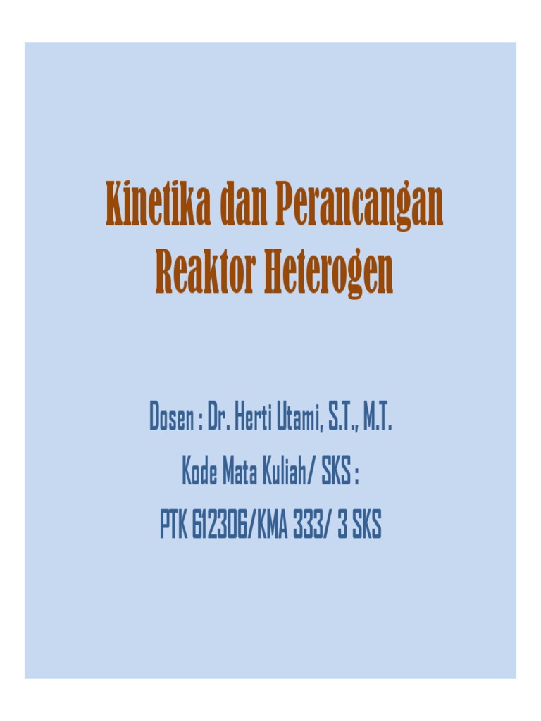Desain Reaktor Katalitik Terfluidisasi | PDF | Griya & Taman | Sains ...