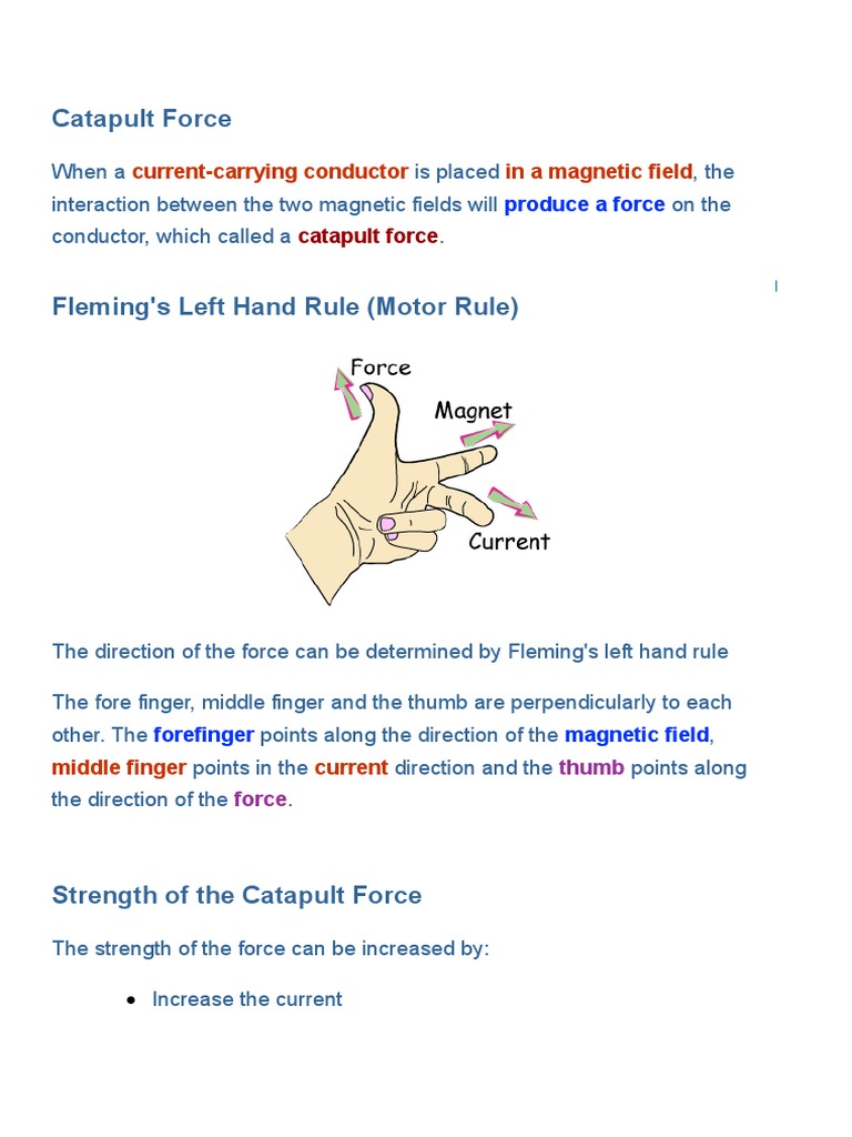 Catapult Force | Download Free PDF | Magnetic Field | Natural Philosophy