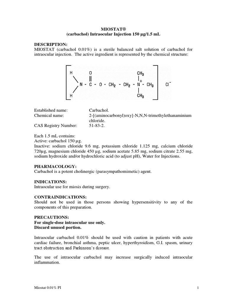 Miostat Inj | PDF | Adverse Effect | Magnesium