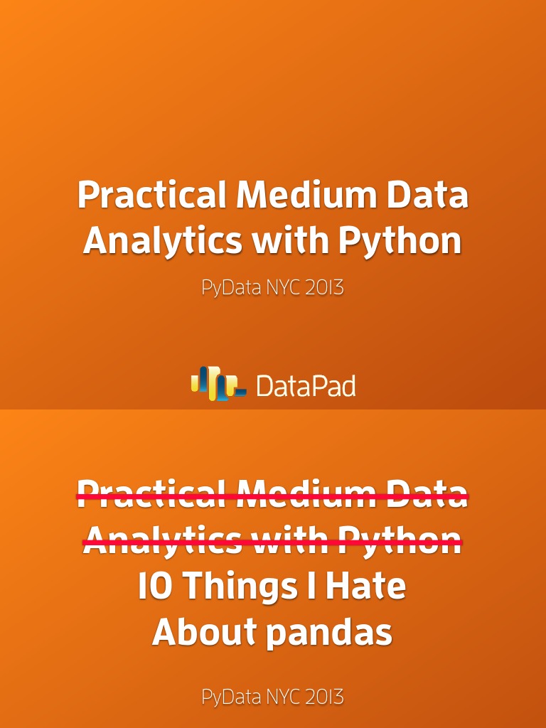 Practical Medium Data Analytics with Python: An Overview of Pandas ...