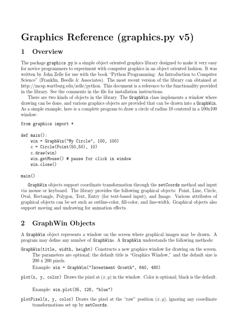 Graphics Reference (Graphics - Py v5) | PDF | Rgb Color Model | Arial