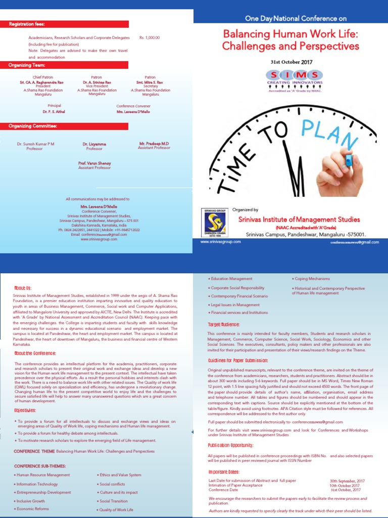 National Conference Brochure On September 2017 | PDF | Employment ...