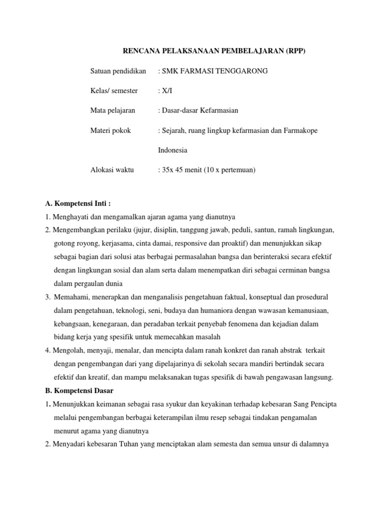 RPP Ilmu Resep | PDF | Pengembangan Diri