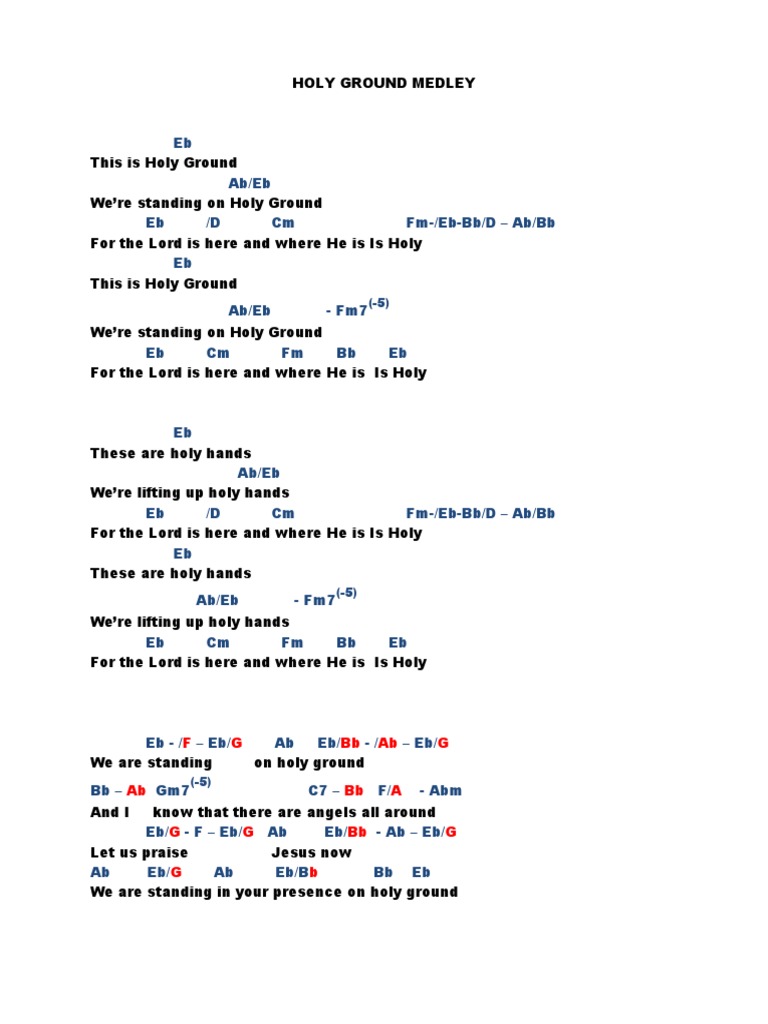 A Holy Ground Medley: Lyrically Focusing on Standing in God's Holy ...