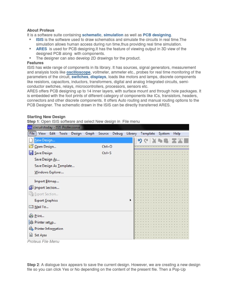 Proteus: Circuit Design and Simulation Guide | PDF | Electronic ...