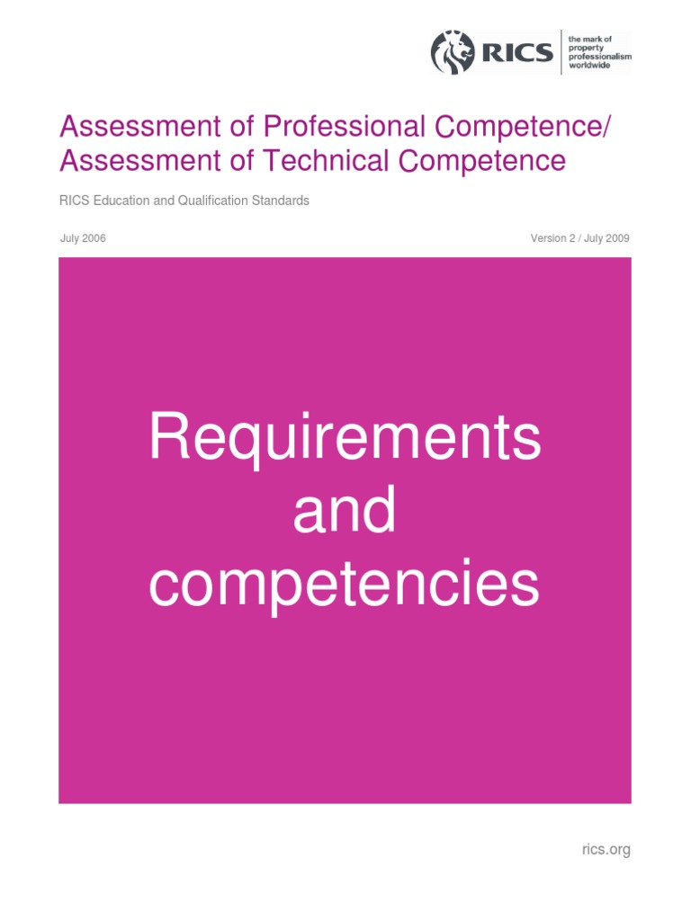 Assessment of Technical Competence | PDF | Real Estate Appraisal ...