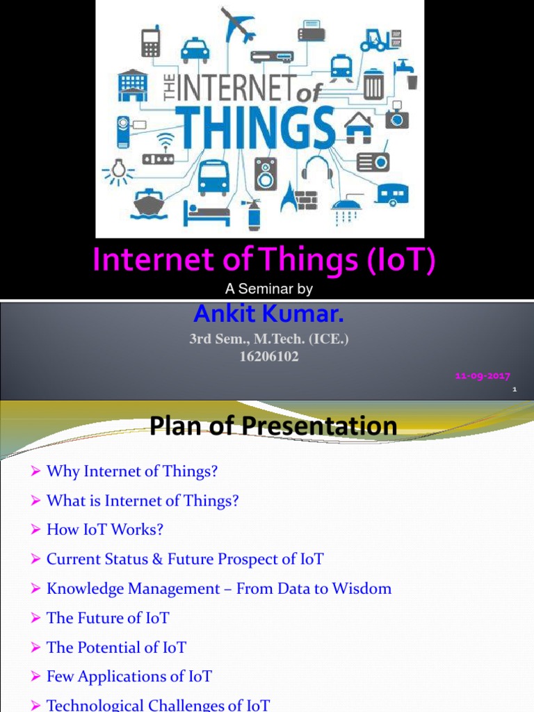 Iot Seminar | PDF | Internet Of Things | Radio Frequency Identification