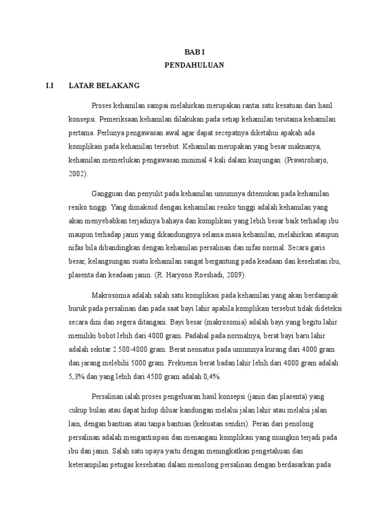 Pengkajian BBL Dengan Makrosomia | PDF | Pengembangan Diri | Kesehatan ...