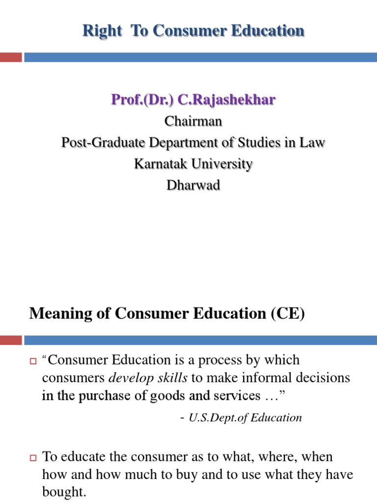 Right To Consumer Education | PDF | Public Sphere | Business