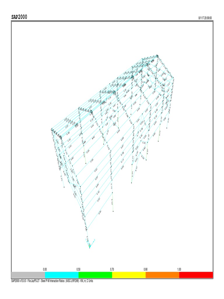 SAP2000 v15 Steel P-M Interaction Ratios | PDF