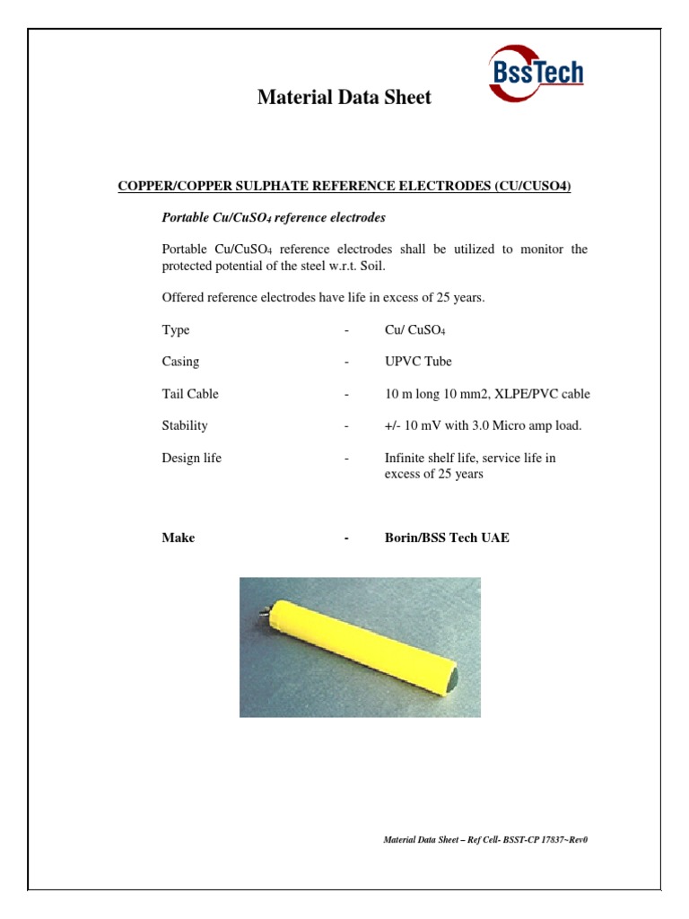Portable Reference Electrode - MDS | PDF