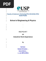 Work Experience Report Template | PDF | Engineer | Employment