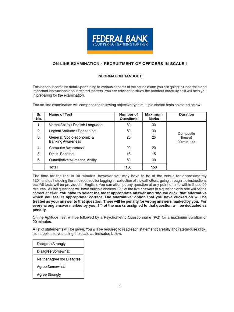 Official Information Handout Federal Bank For Officers | PDF | Identity ...