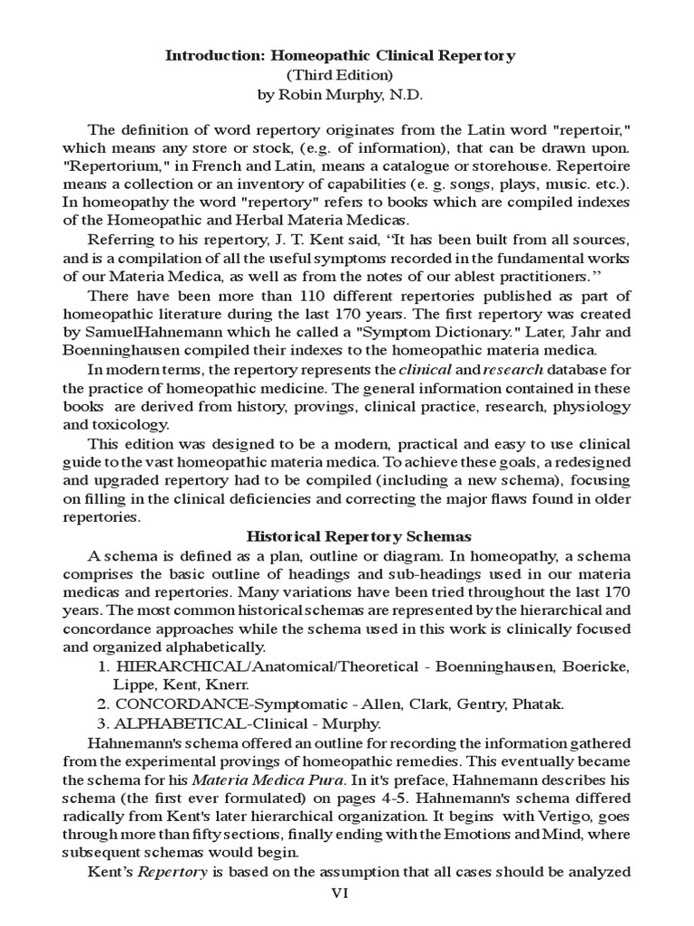 Murphy Homeopathic Clinical Repertory Introduction | PDF | Homeopathy ...