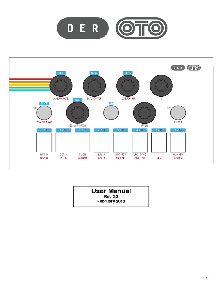 Der Oto Um 2.3 PDF | PDF | Synthesizer | Frequency Modulation