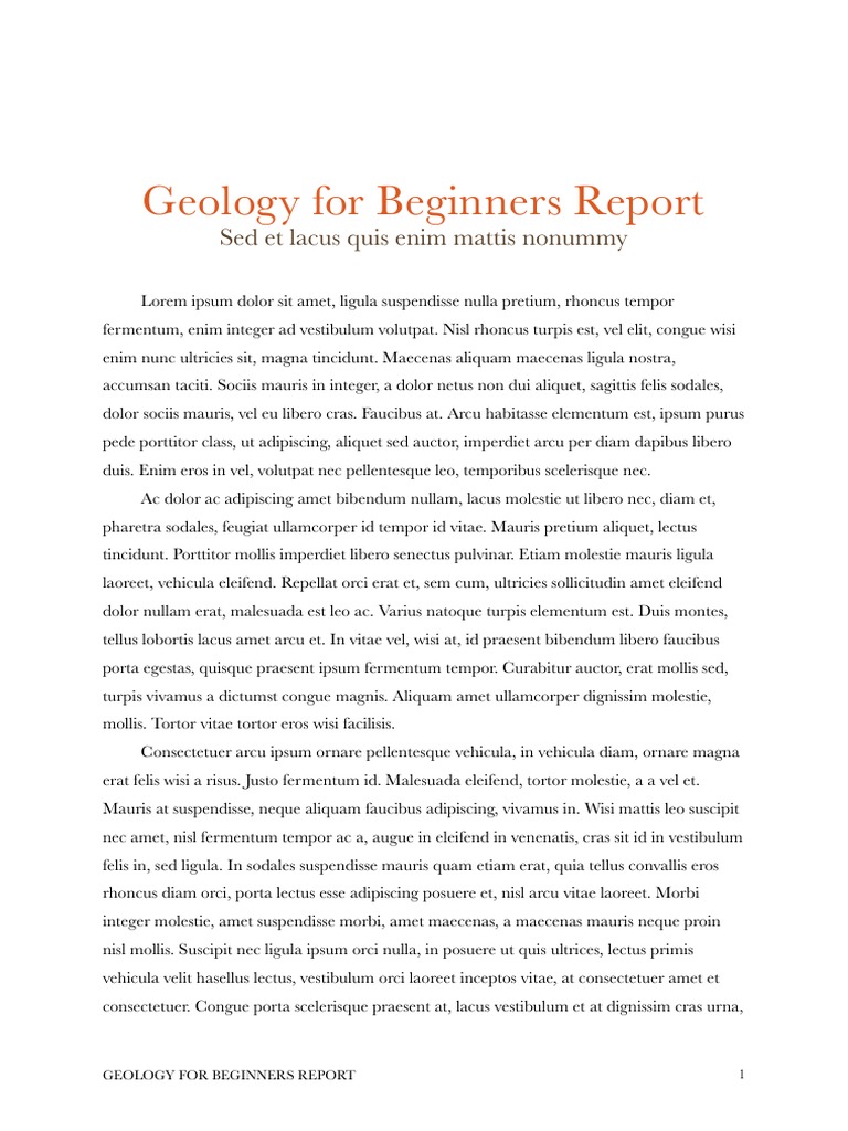 Geology Report PDF | PDF