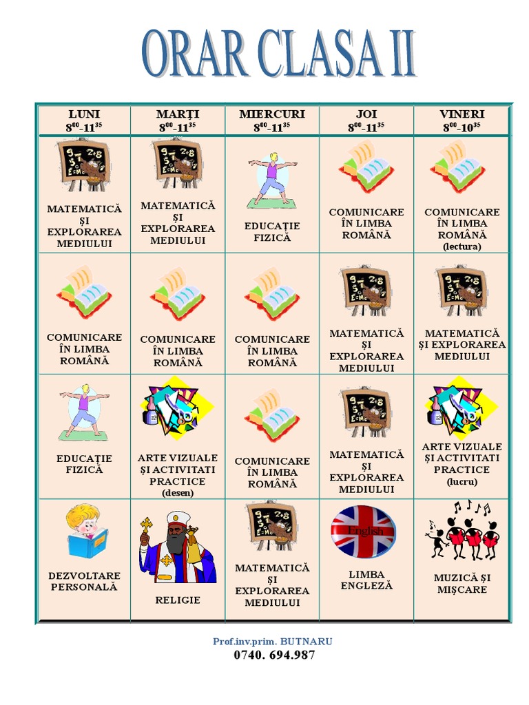 Orar Clasa II