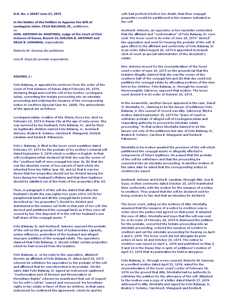 Testamentary Succession | Download Free PDF | Will And Testament | Probate