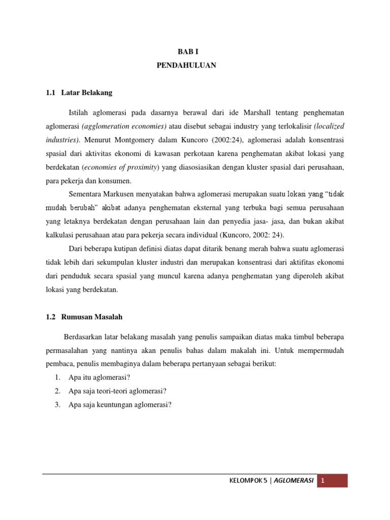 AGLOMERASI | PDF