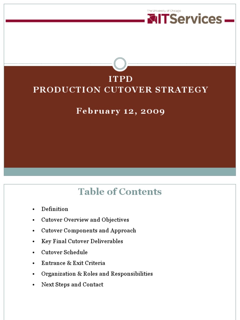 Production Cutover Planning | PDF | Business Process | Microsoft Excel