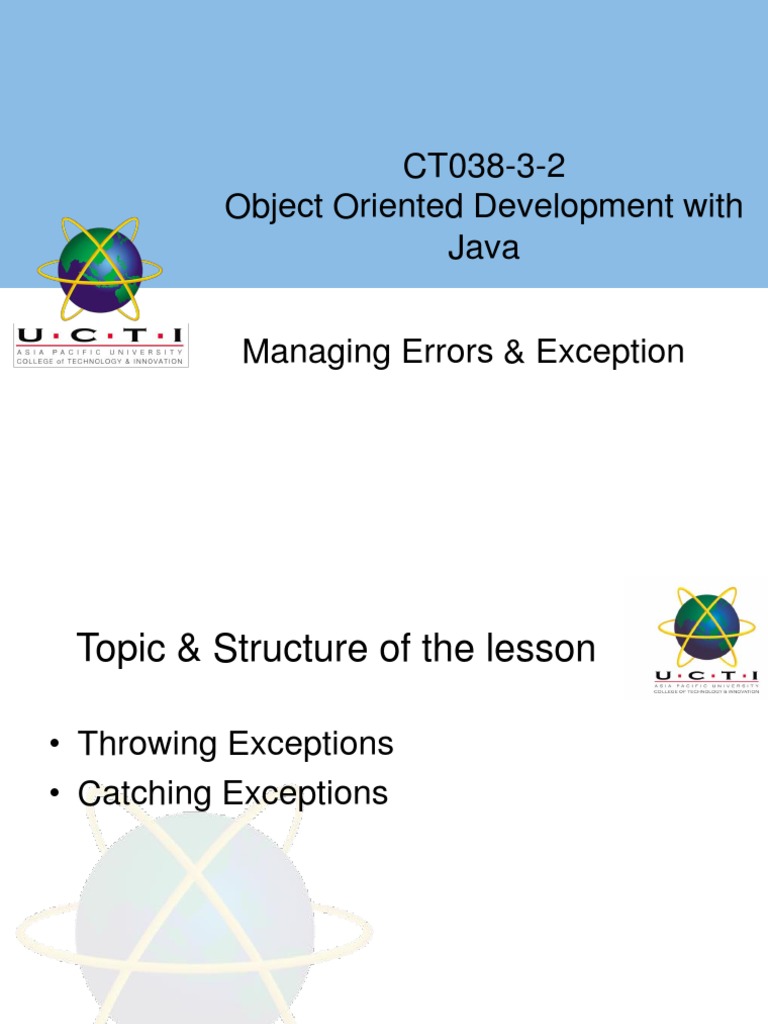 Managing Errors Exception - 11 | PDF | Software | Computer Engineering