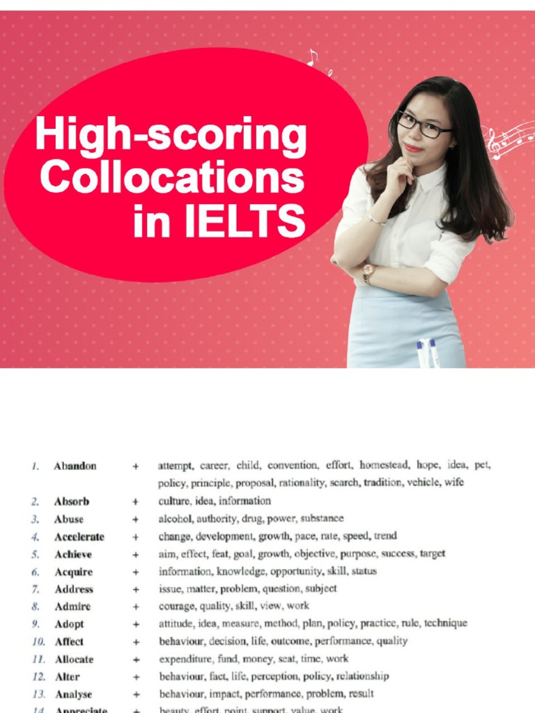 Collocations Ăn Điểm Trong Ielts | PDF | Employment | Violence