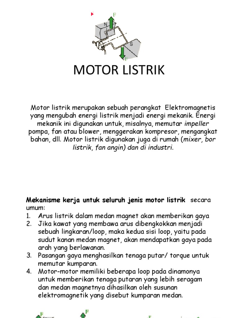 Jenis dan Klasifikasi Motor Listrik | PDF