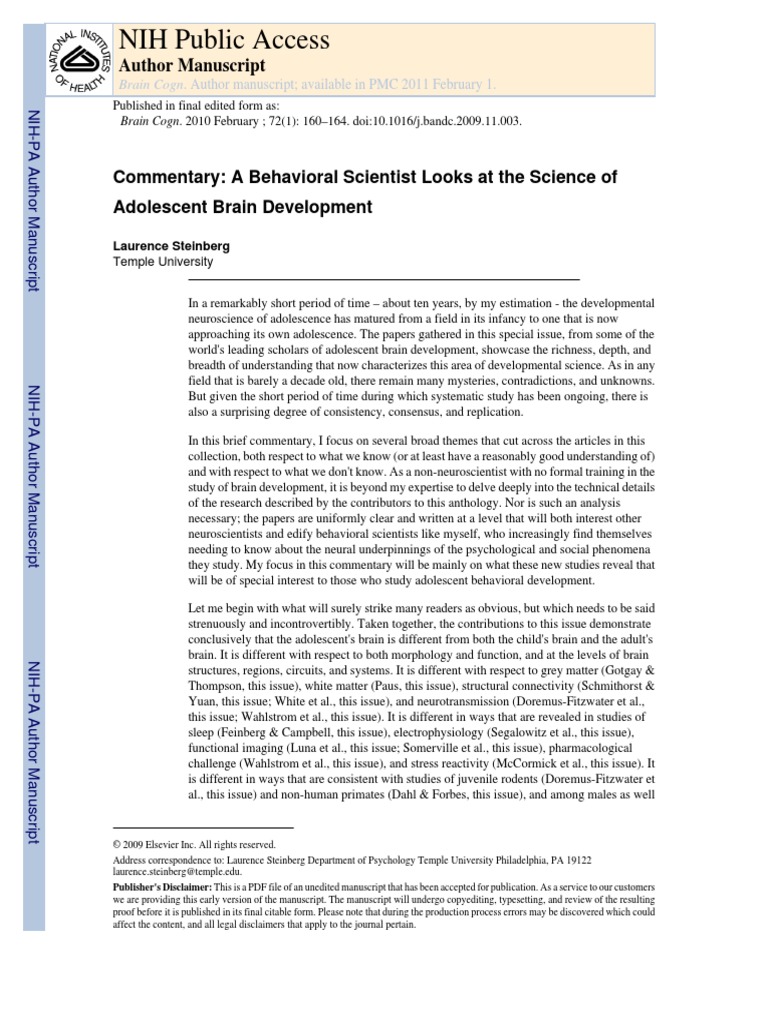 A Behavioral Scientist Looks at The Science of | PDF | Reward System ...