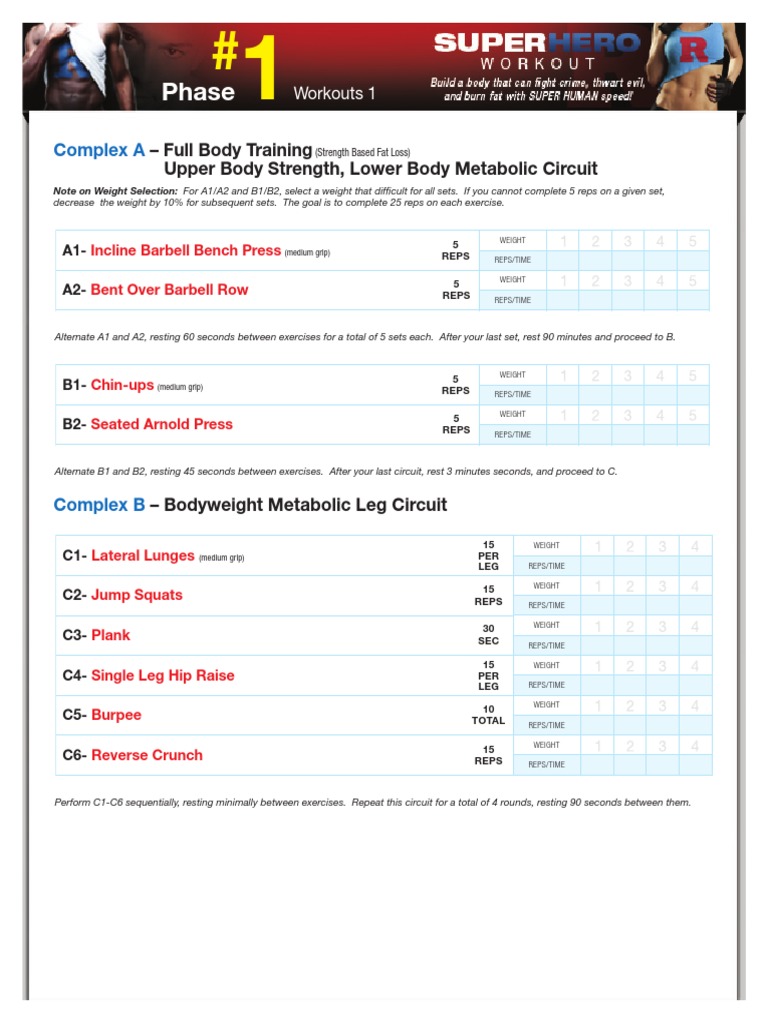 Phase: - Full Body Training Upper Body Strength, Lower Body Metabolic ...