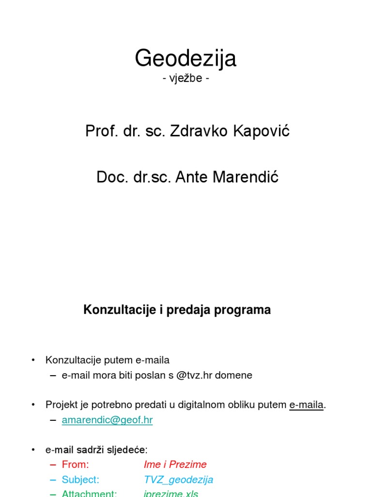 Geodezija vježbe | PDF