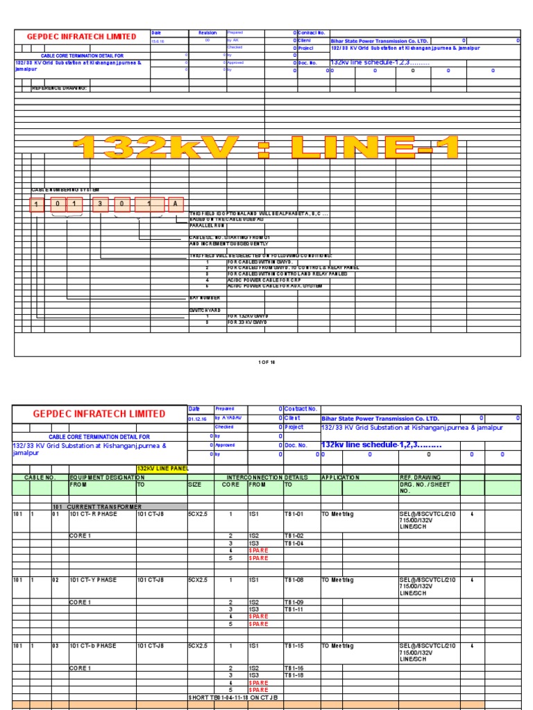 For 132 KV Line 1 | PDF | Electrical Substation | Electric Power ...