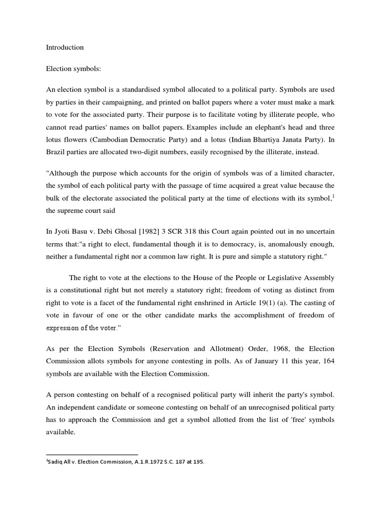 Understanding Election Symbols in India | PDF | Elections | Voting