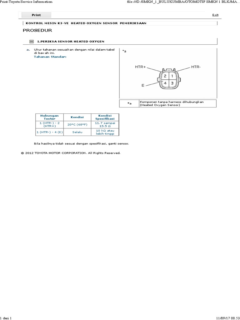 Pemeriksaan Sensor Heat Oxygen PDF | PDF | Teknologi & Rekayasa