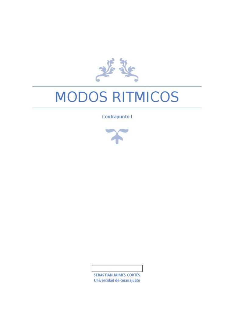 Modos Rítmicos en Música Medieval | PDF | Poética | Elementos de la música
