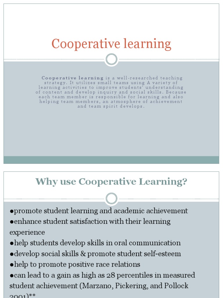 Cooperative Learning