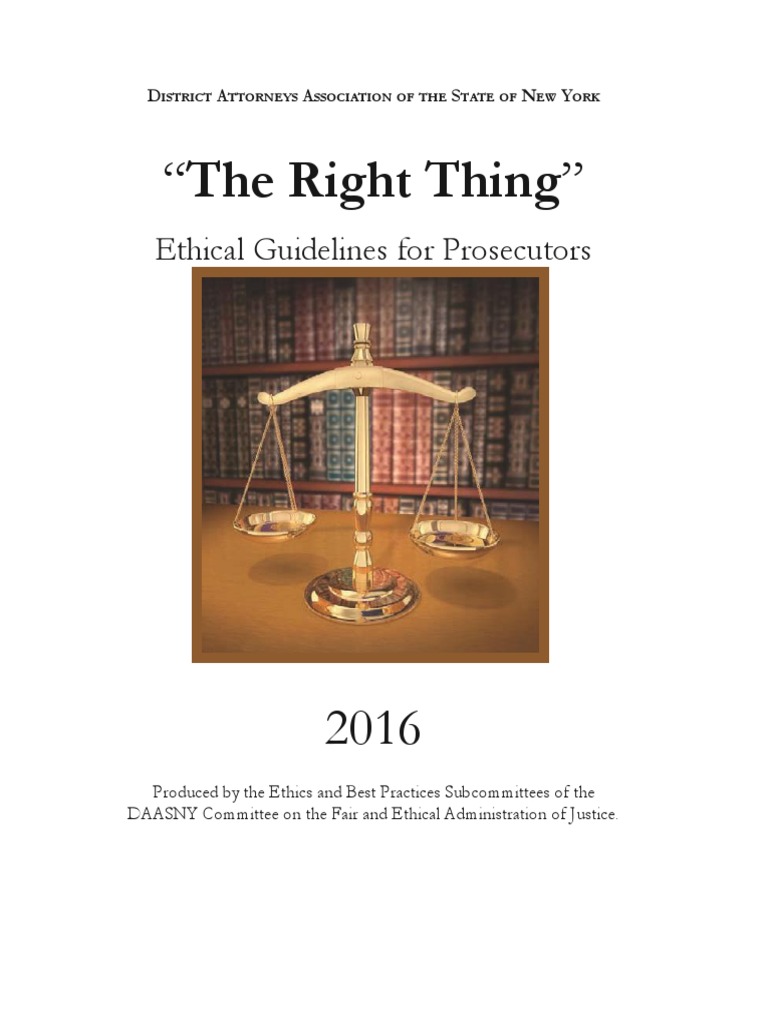 2016 Ethics Handbook | PDF | Prosecutor | Witness