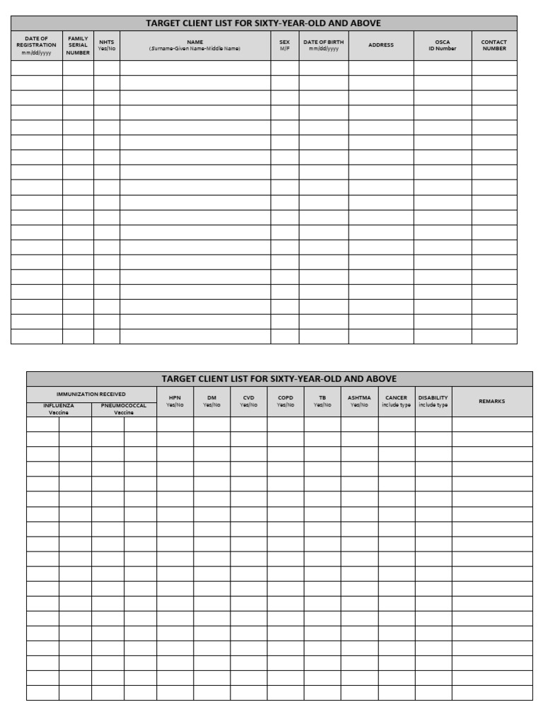 Senior Health Client List | PDF