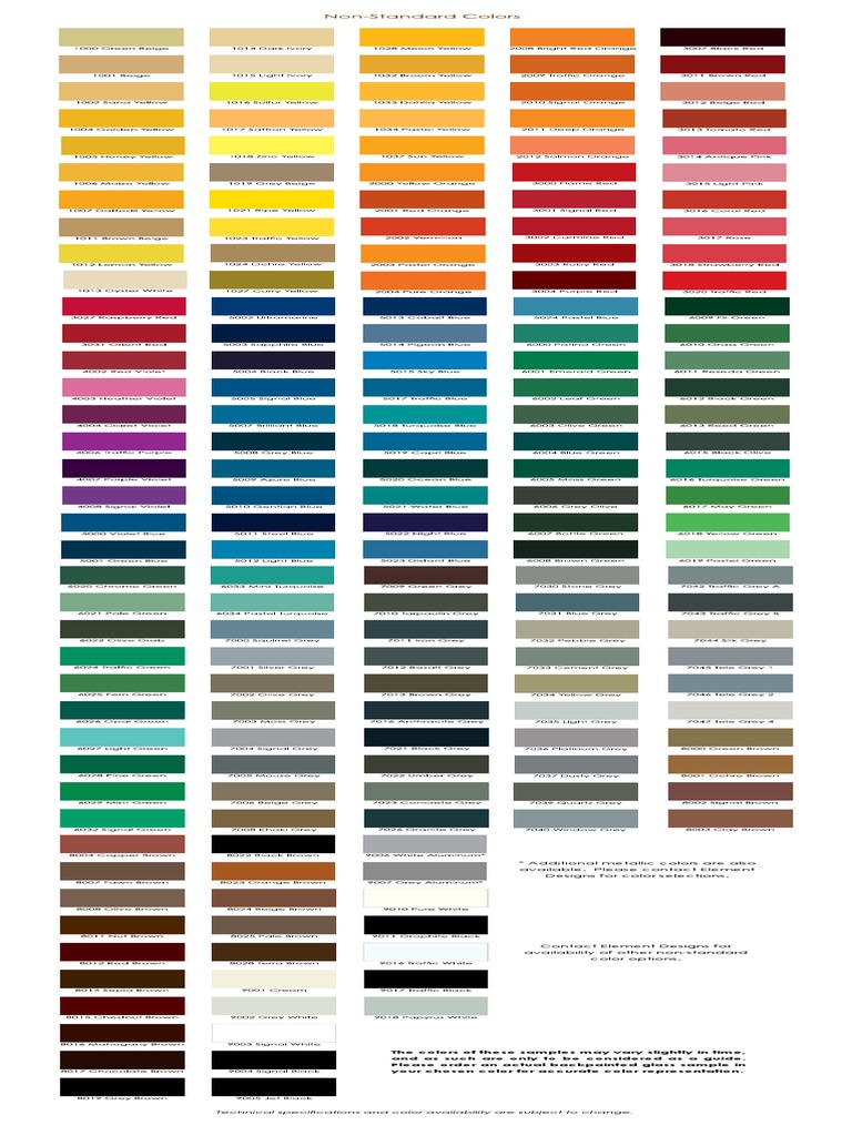 Non Standard Color Options | PDF
