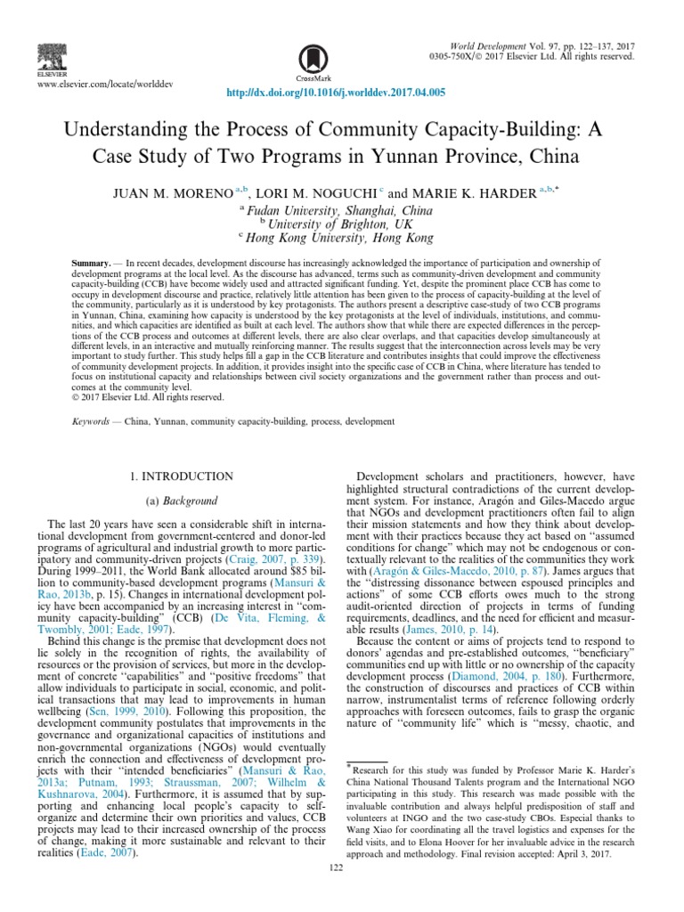 Understanding The Process of Community Capacity Building | PDF ...